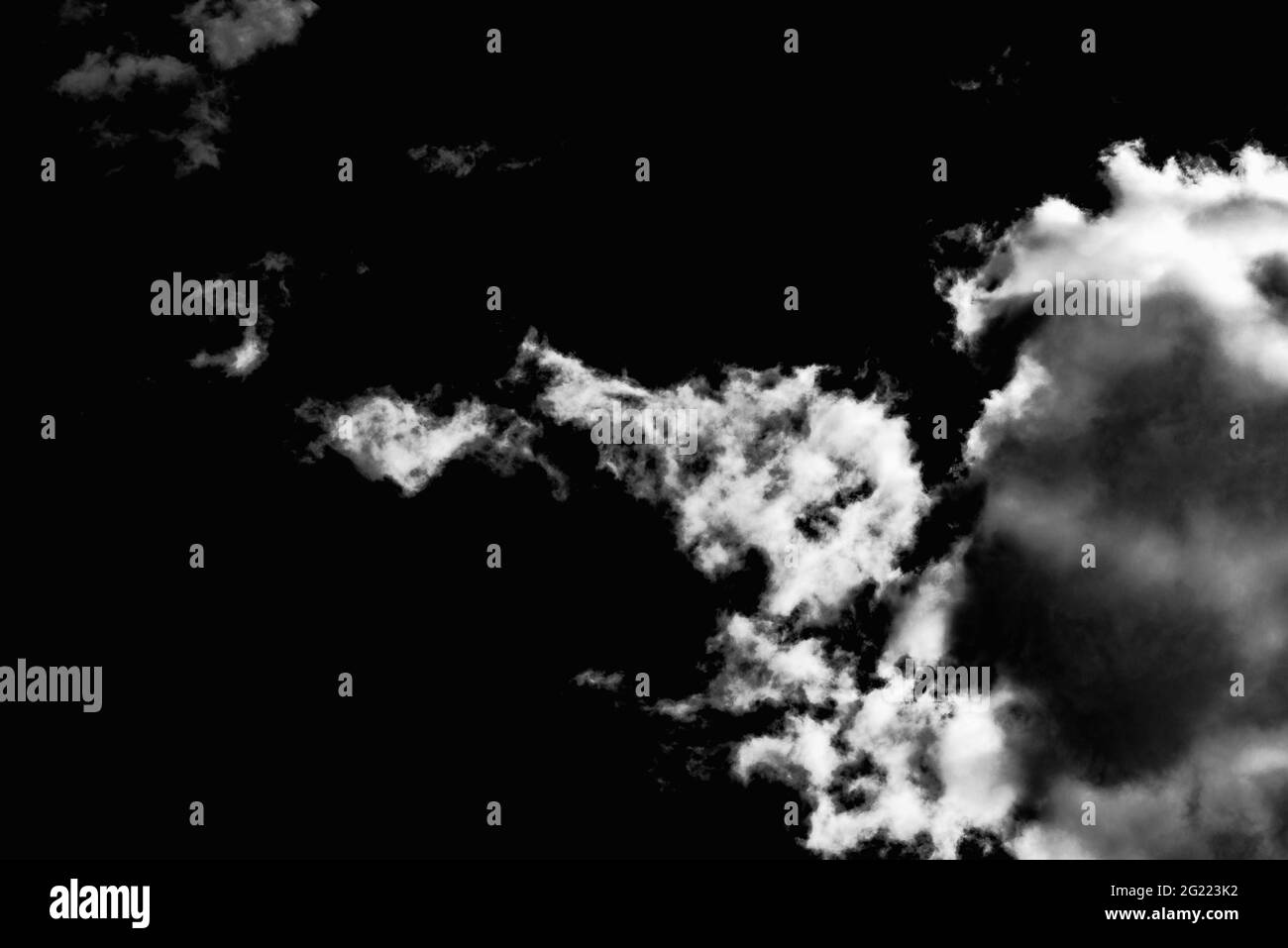 Dramatic white clouds black dark sky background outdoors shot.Beautiful ...