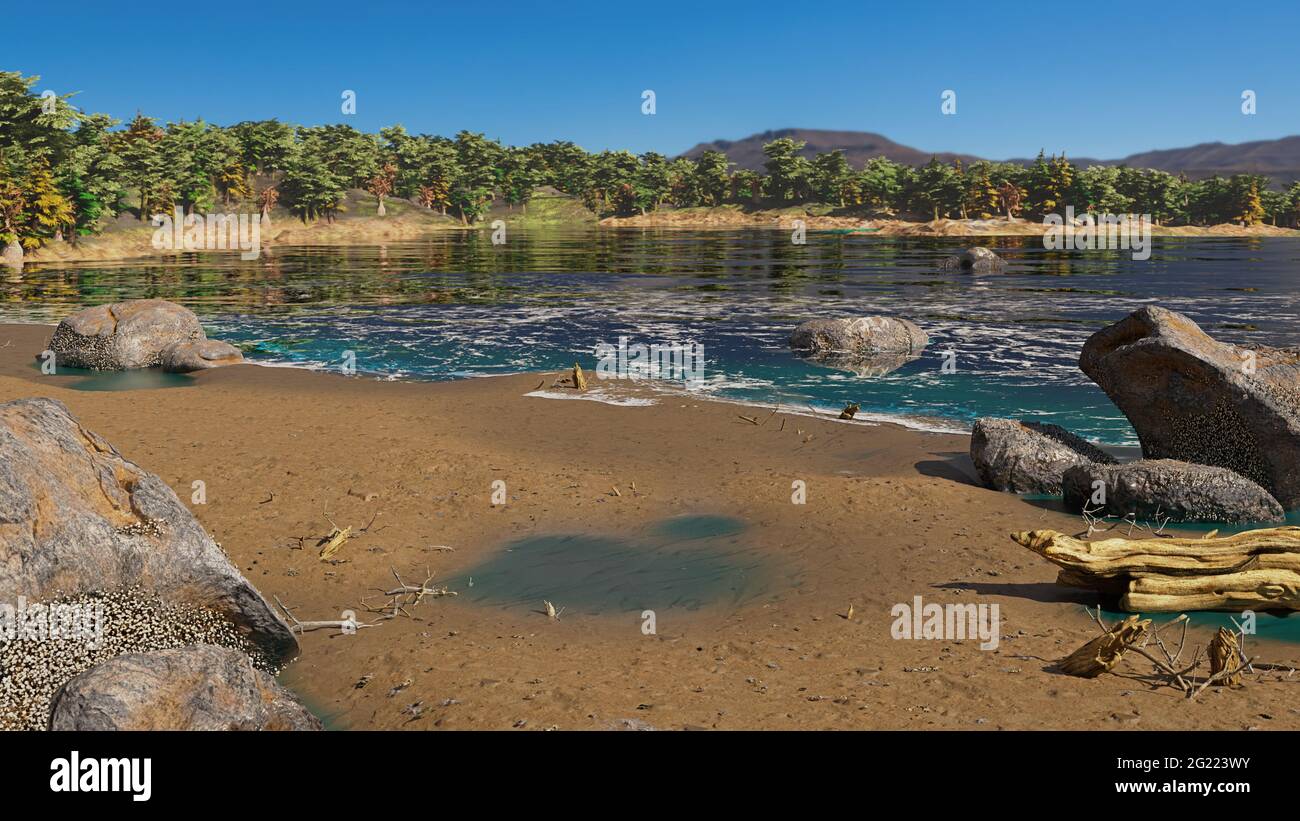 beautiful natural beach, cove with turquoise ocean Stock Photo - Alamy