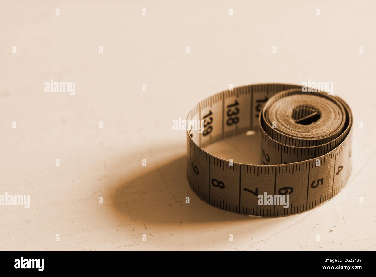 tape measure sepia close up Stock Photo - Alamy