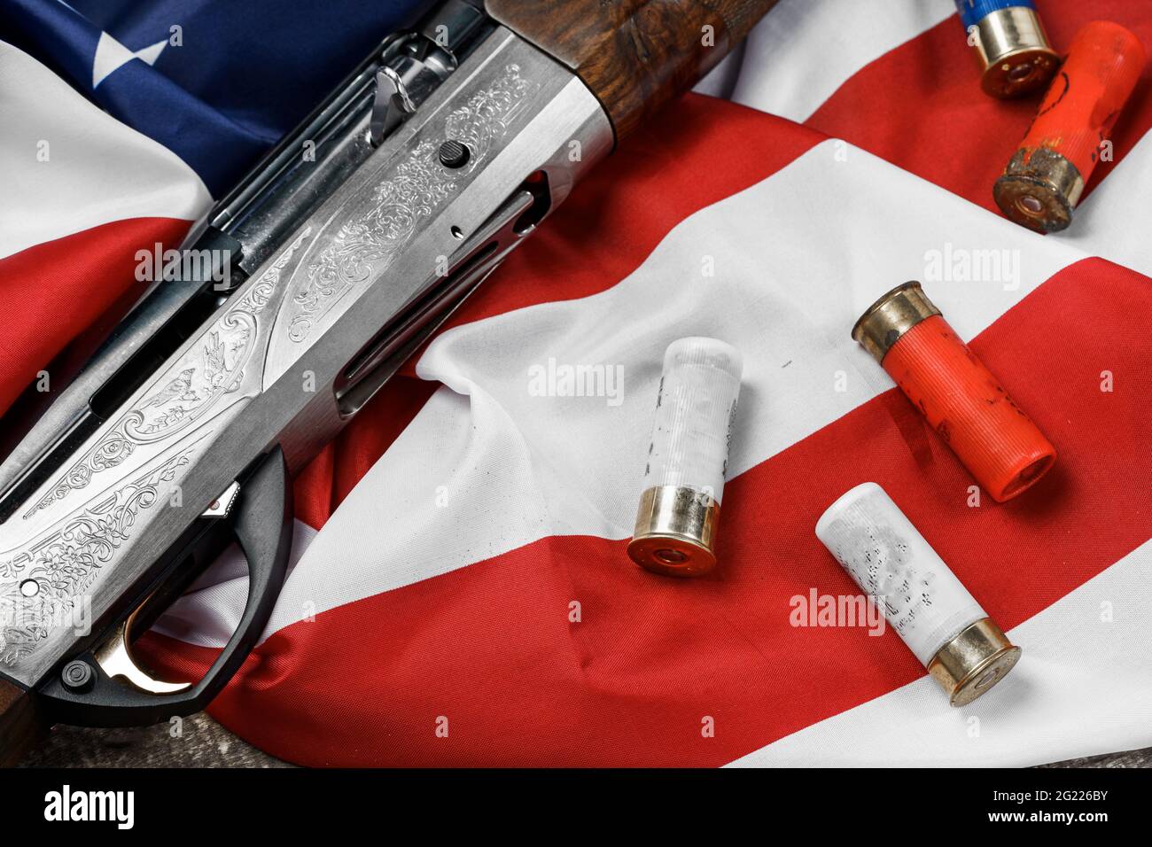 Usa rifle flag hi-res stock photography and images - Alamy