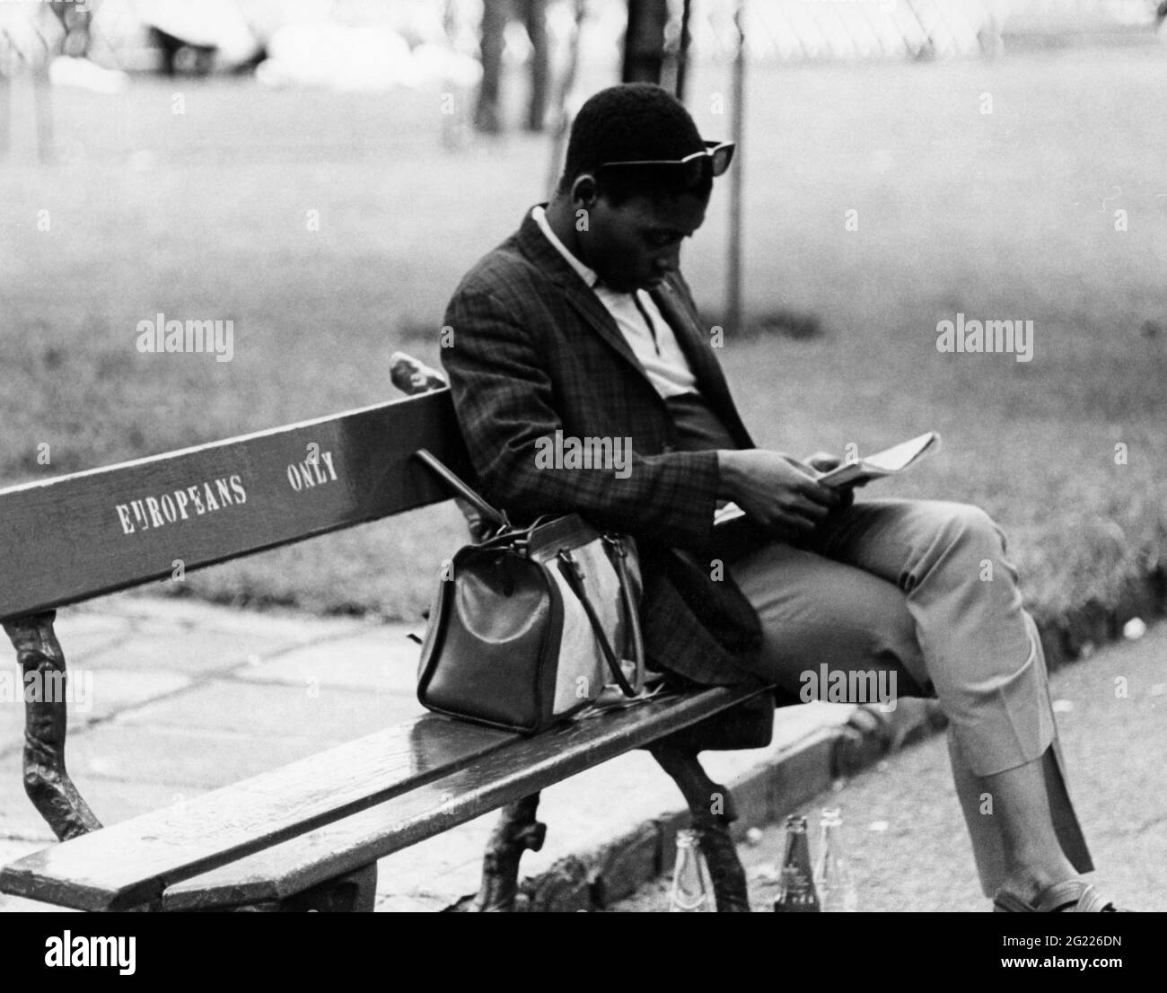 Europeans only bench hi-res stock photography and images - Alamy