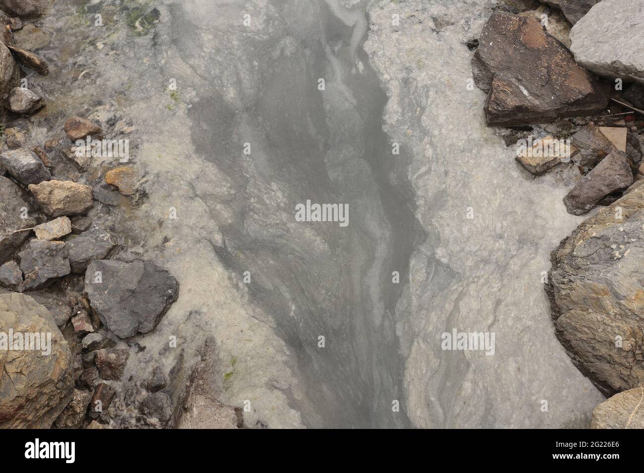 Photo taken on June 7, 2021 shows a mucus-like substance known as sea ...