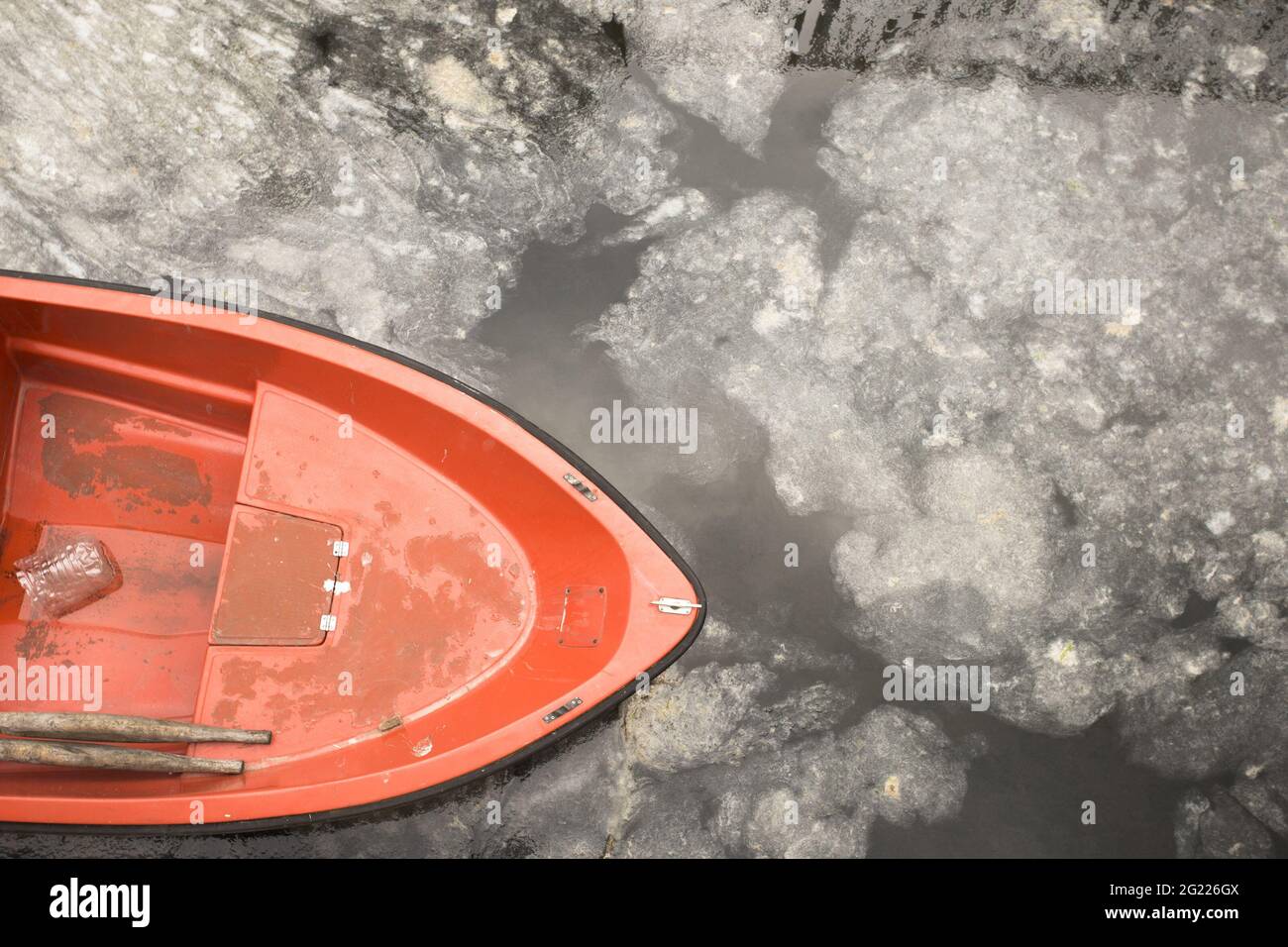 Photo taken on June 7, 2021 shows a mucus-like substance known as sea ...