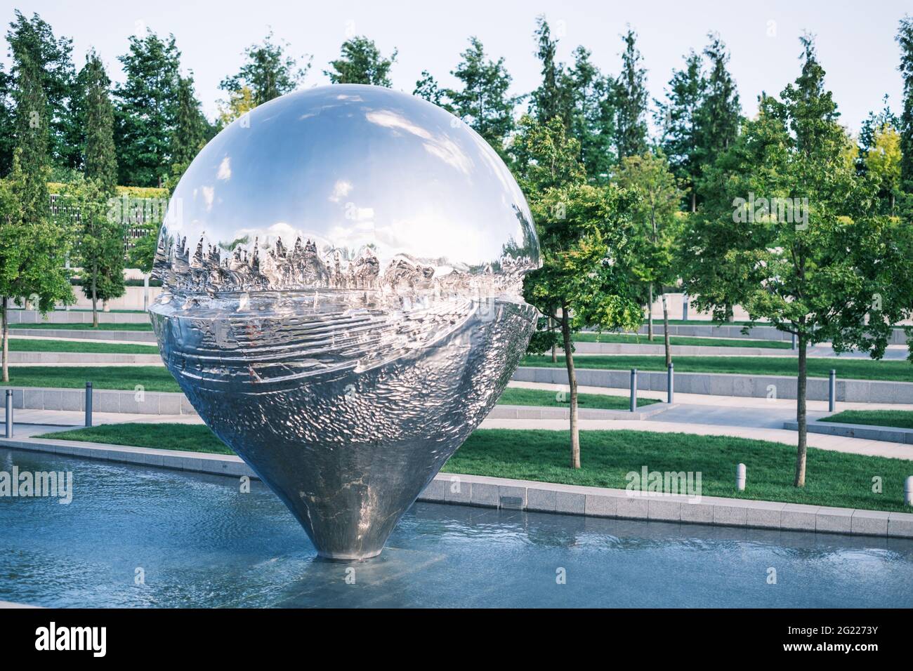 Art object sculpture Geolocation in the form of an inverted drop of ...