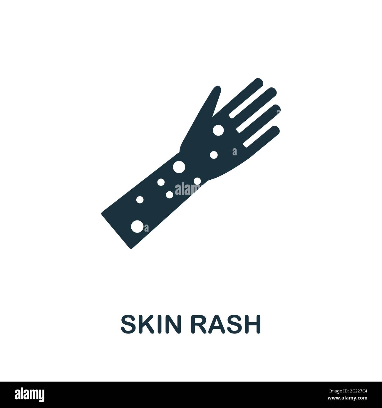 Skin Rash icon. Monochrome simple element from coronavirus symptoms ...
