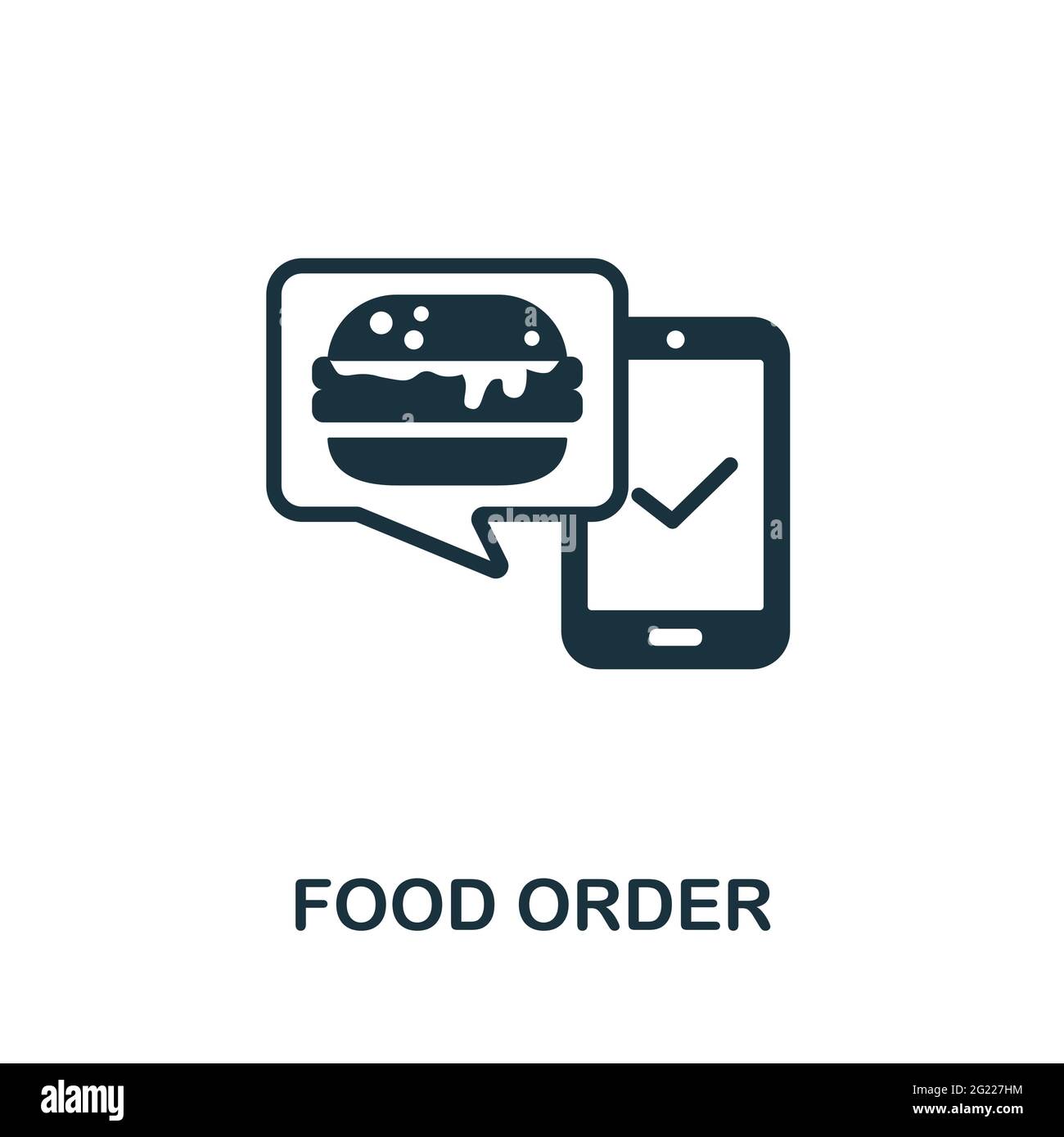 Food Order icon. Monochrome simple element from digital service ...