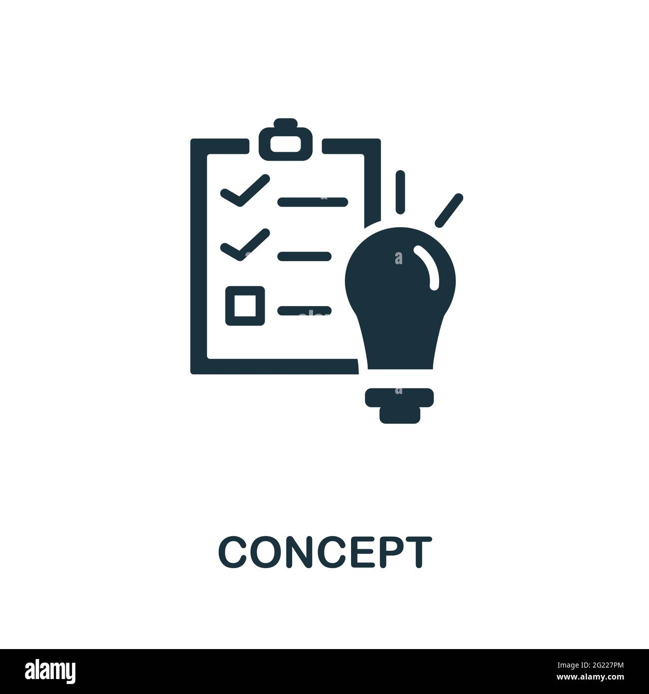 Concept icon. Monochrome simple element from digital service collection ...