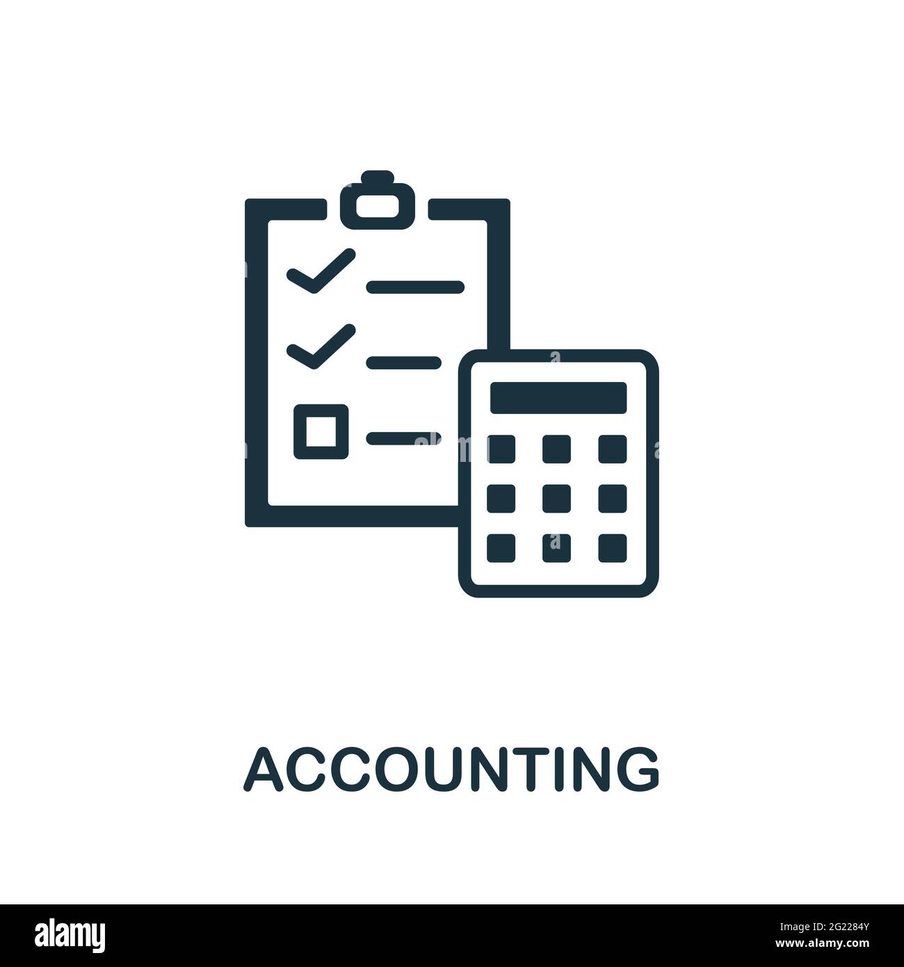 Accounting icon. Monochrome simple element from digital service ...