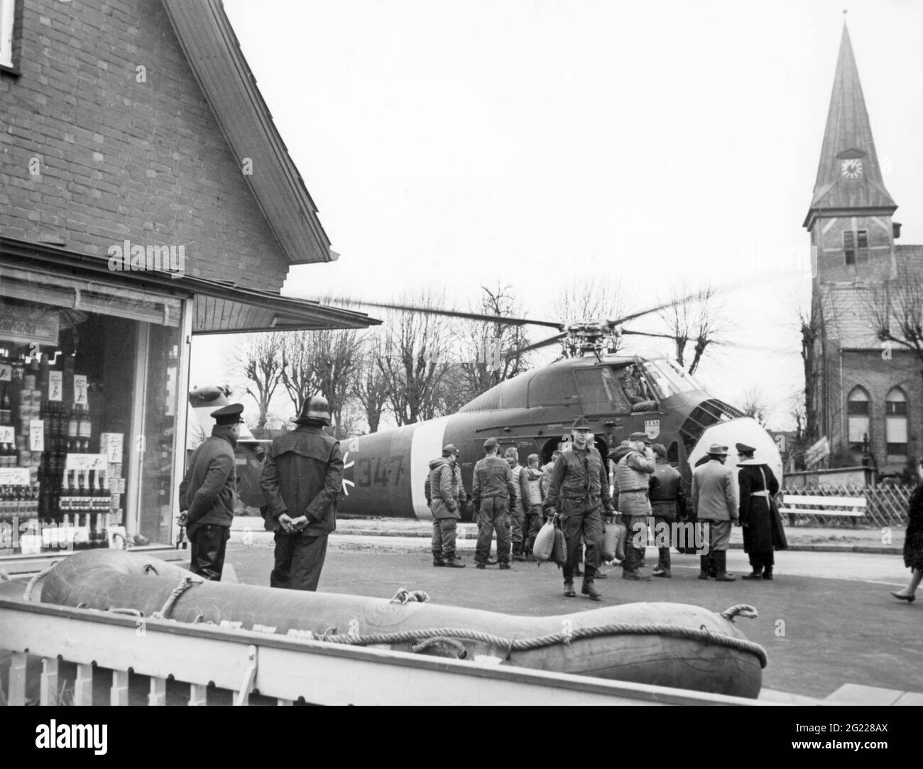 disasters, floods, North Sea flood, 16./17.2.1962, West Germany ...