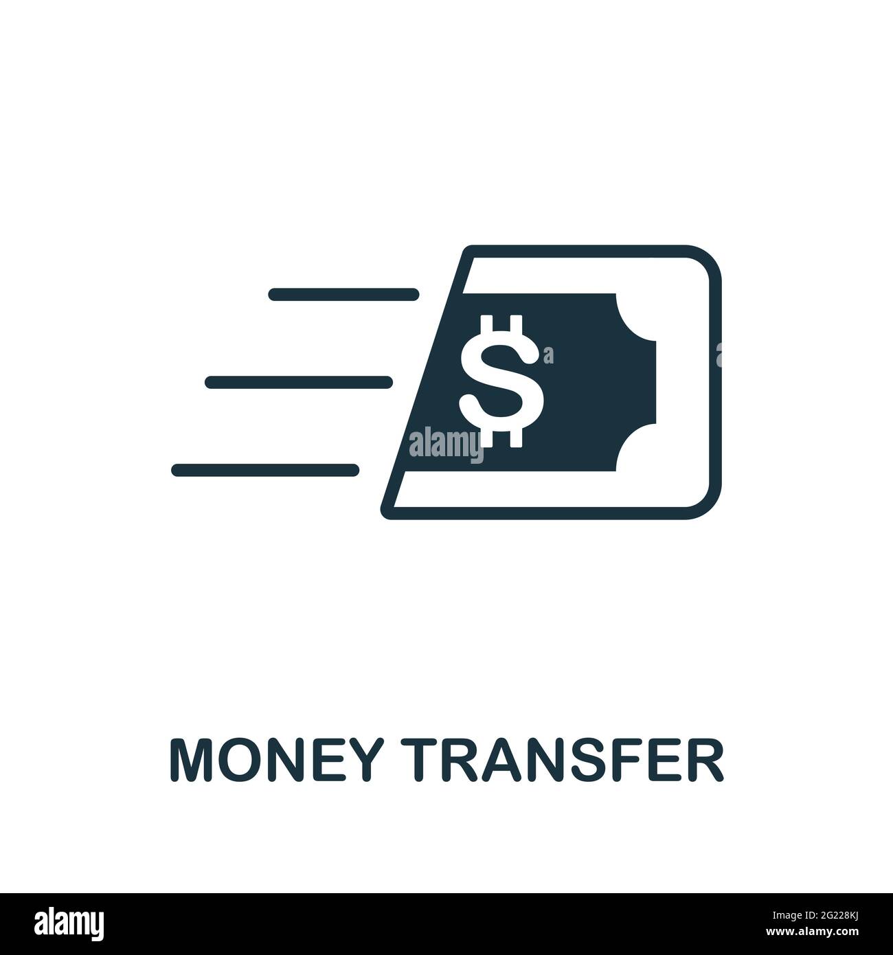 Money Transfer icon. Monochrome simple element from digital service ...