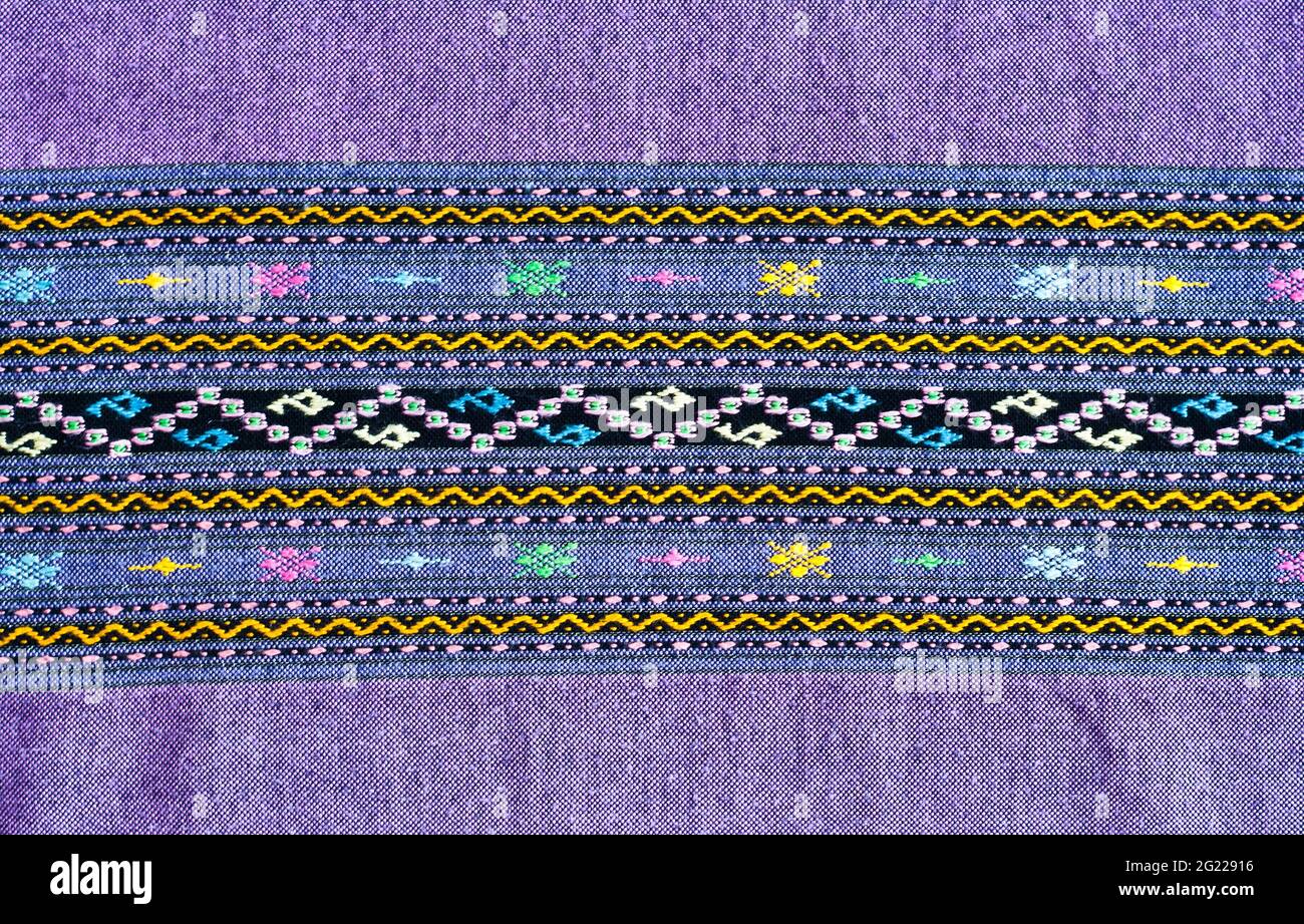 Pattern of thai hand made cotton fabric Stock Photo - Alamy