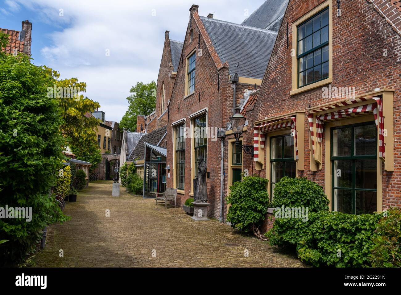 Haarlem, Netherlands - 21 May, 2021: picturesque neighborhood street ...