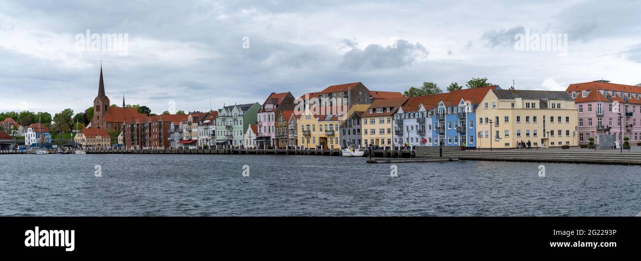 Sonderborg, Denmark - 27 May, 2021: panorama cityscape view ofthe ...