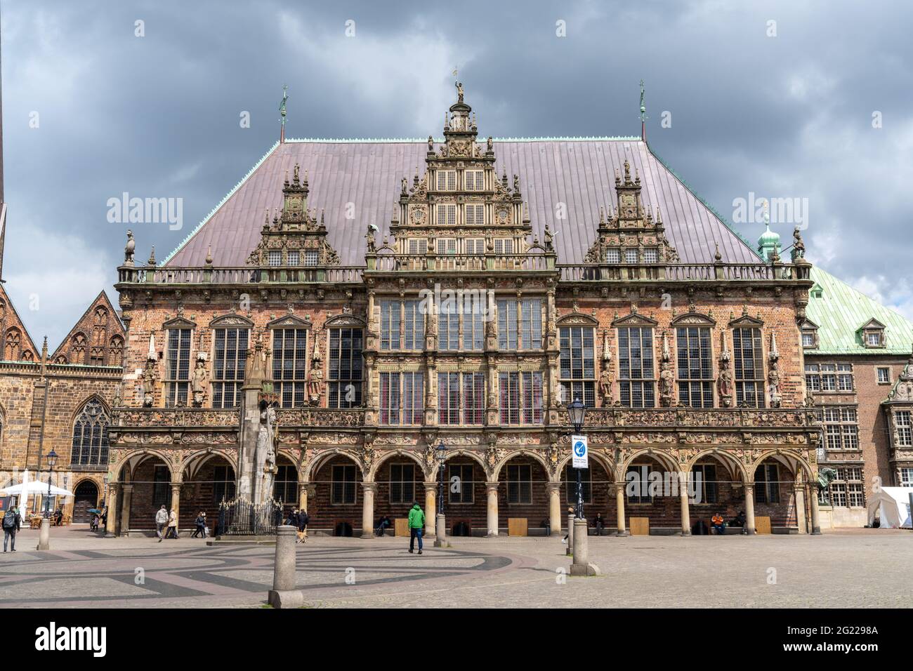 Bremen, Germany - May 25, 2021: the historic city hall building in the ...