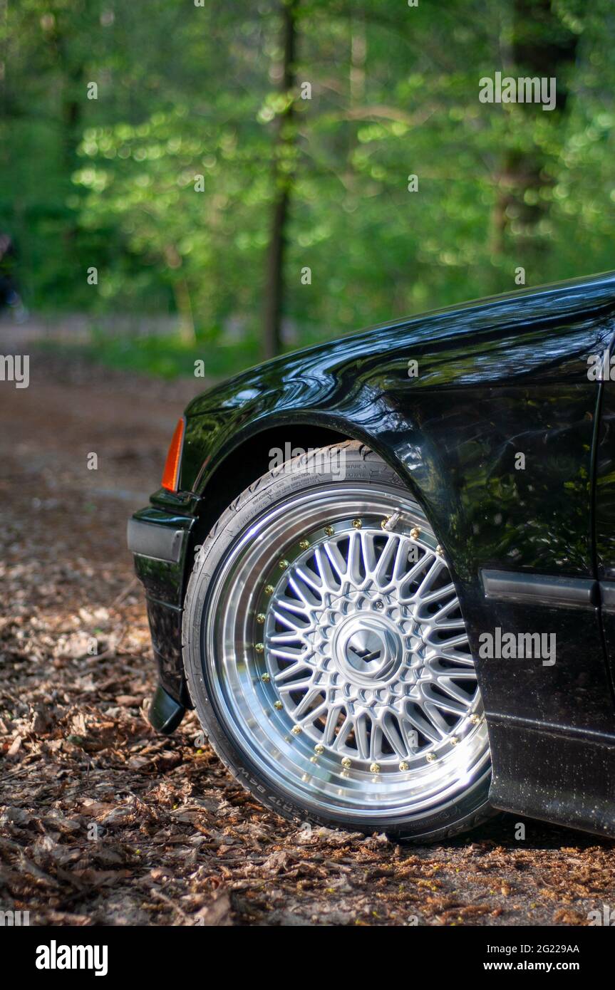 Japan Racing wheels on E36 Stock Photo - Alamy