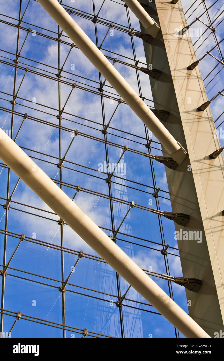 Transparent glasss windows of high tech modern building Stock Photo - Alamy