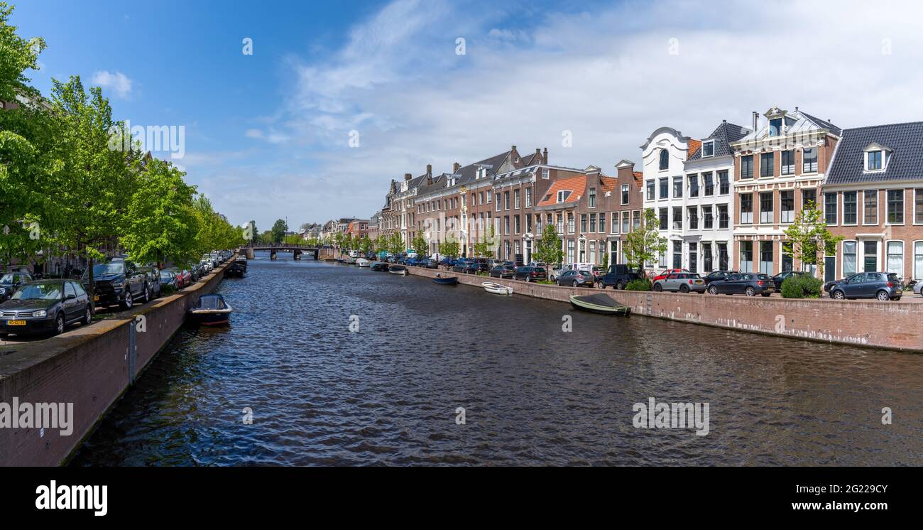 Haarlem, Netherlands - 21 May, 2021: canals and colorful houses in the ...