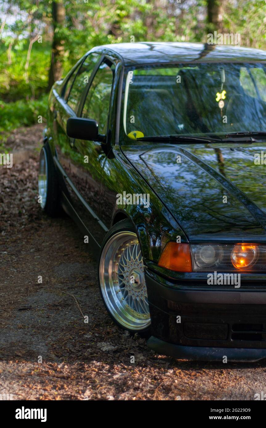 Japan Racing wheels on E36 Stock Photo - Alamy