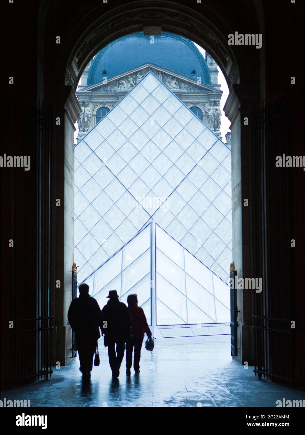 Details of the famous glass pyramid at the Louvre, Paris Stock Photo ...