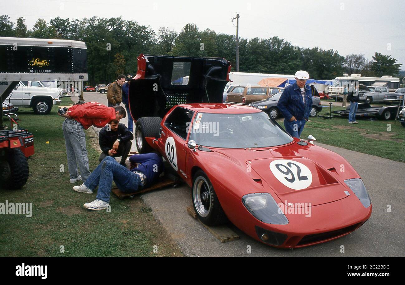 Ford GT40 MK in the paddock at Road America USA 1990 Stock Photo - Alamy