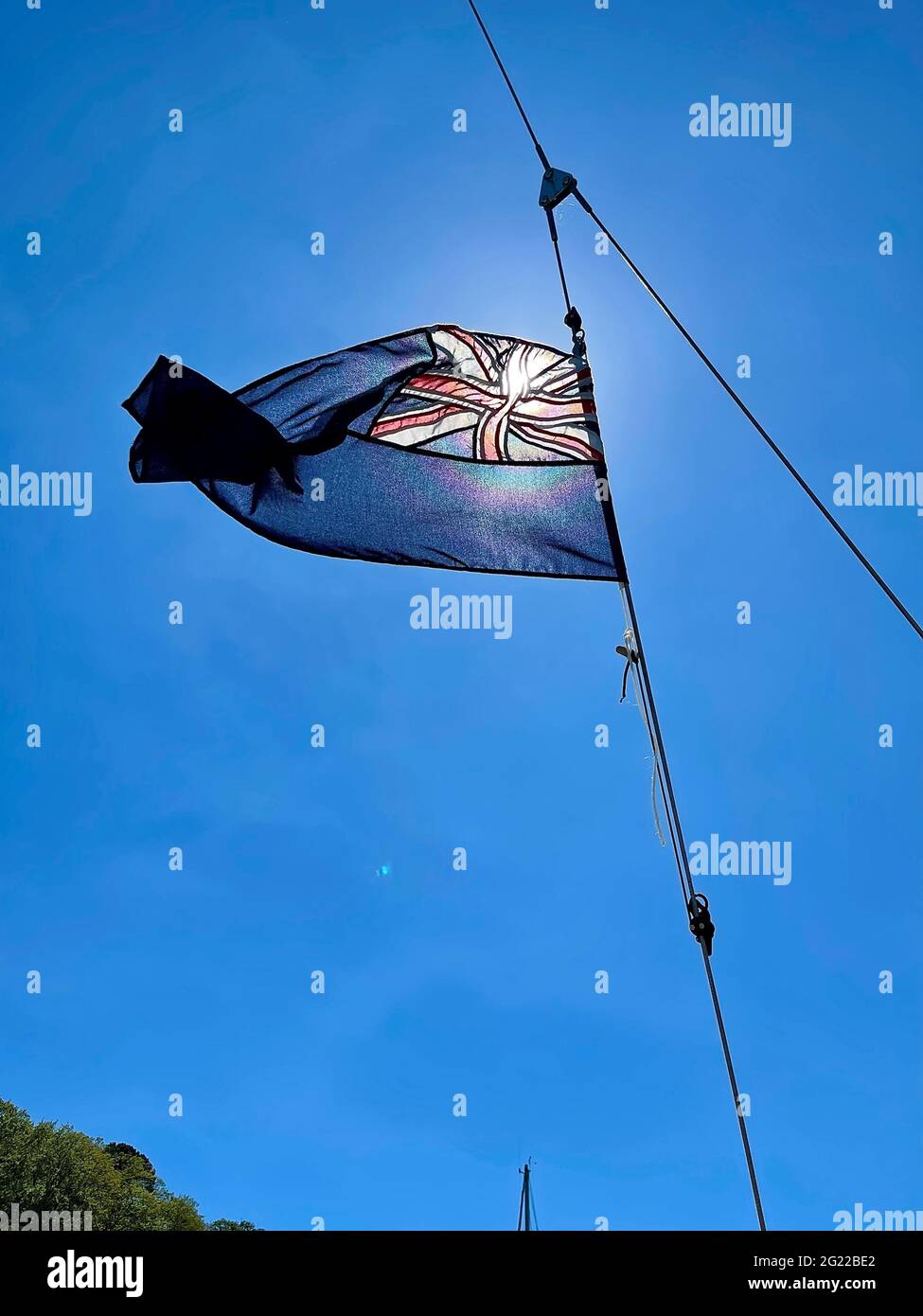 Blue Ensign Silhouette Stock Photo - Alamy