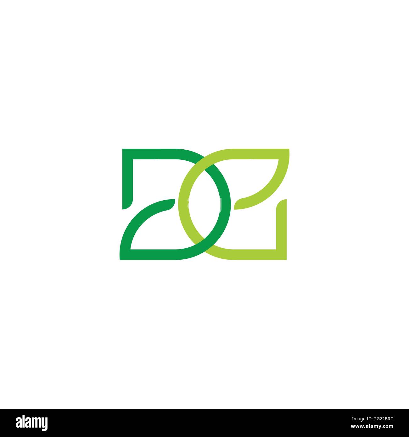 letter ge green leaf geometric logo vector Stock Vector Image & Art - Alamy