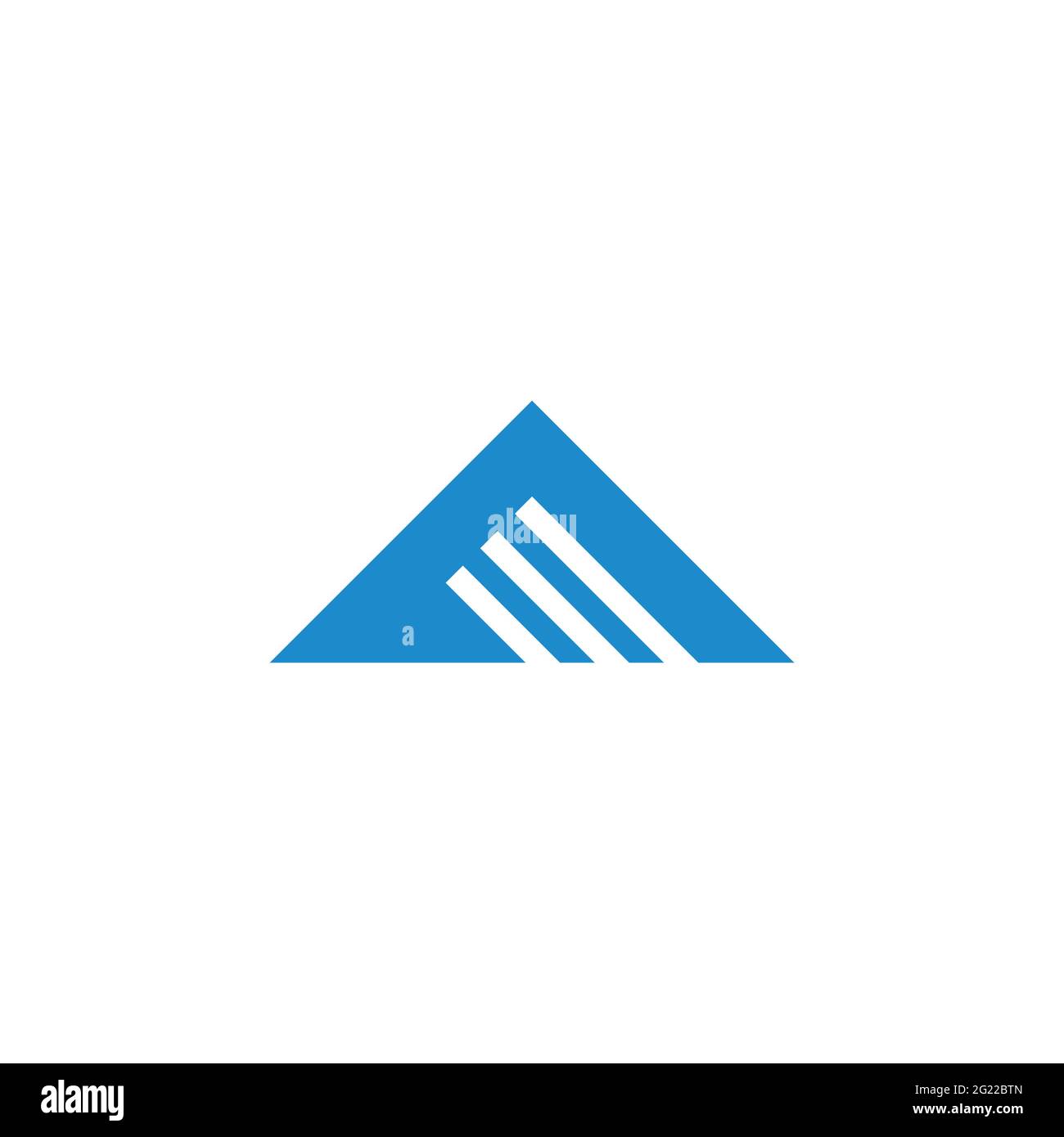 blue mountain geometric unique triangle logo vector Stock Vector Image ...