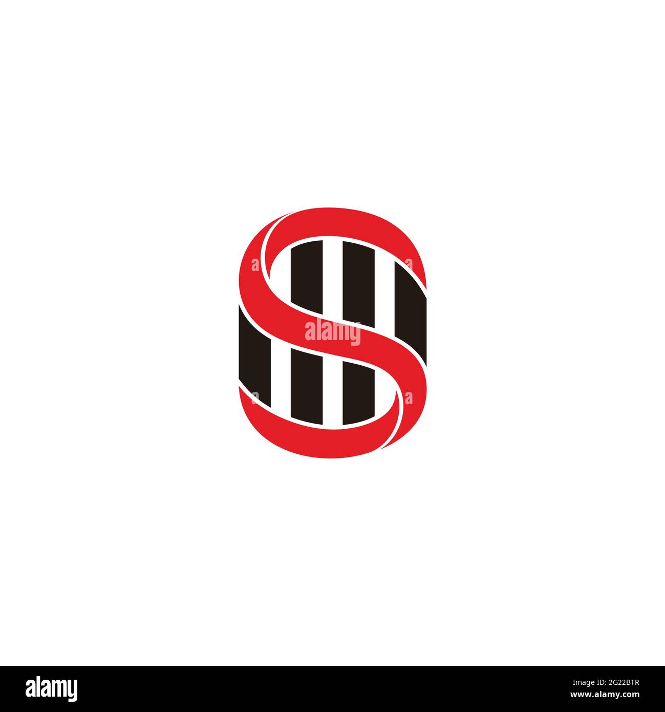 letter s stripes curve 3d flat geometric logo vector Stock Vector Image ...
