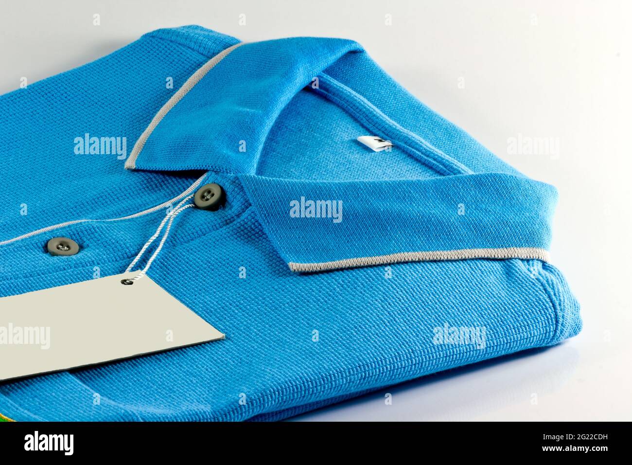 New men's Polo T-shirt and white label Stock Photo - Alamy