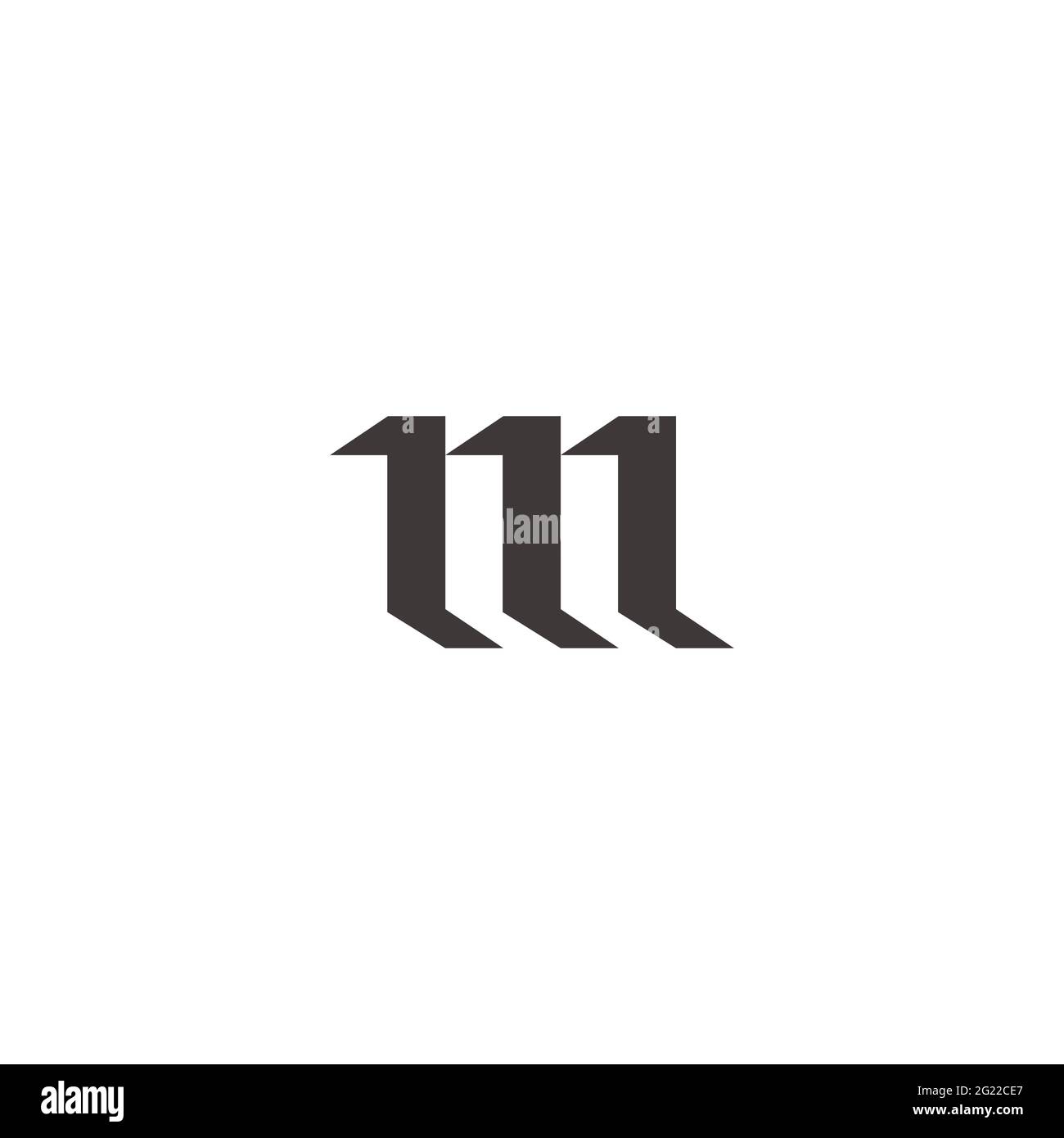 letter m geometric unique shadow simple logo vector Stock Vector Image ...