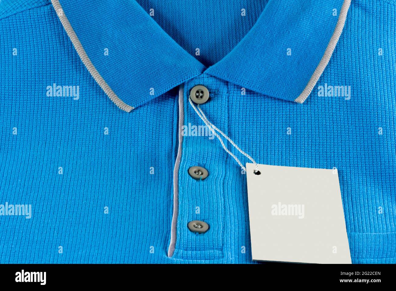 New men's Polo T-shirt and white label Stock Photo - Alamy