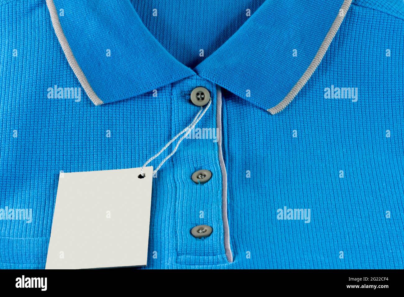 New men's Polo T-shirt and white label Stock Photo - Alamy