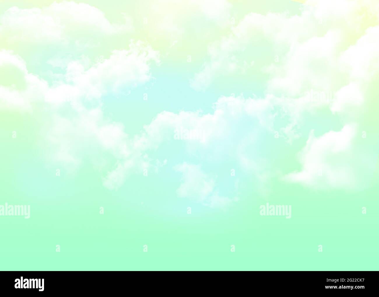 Fantasy cloudy sky with pastel gradient color and grunge paper texture ...