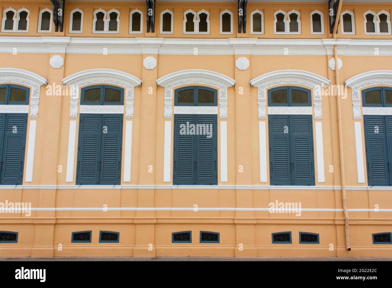 Windows in Neo-Gothic style in Thailand building Stock Photo - Alamy