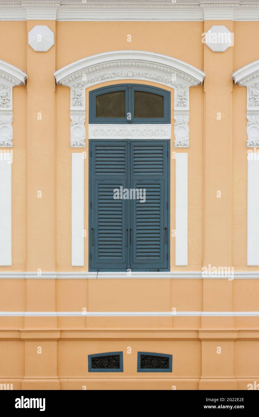 Windows in Neo-Gothic style in Thailand building Stock Photo - Alamy