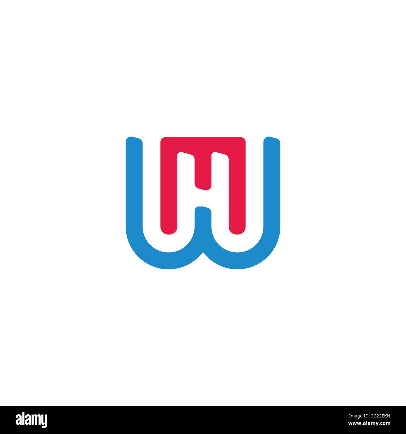 letter mw simple geometric colorful line logo vector Stock Vector Image ...