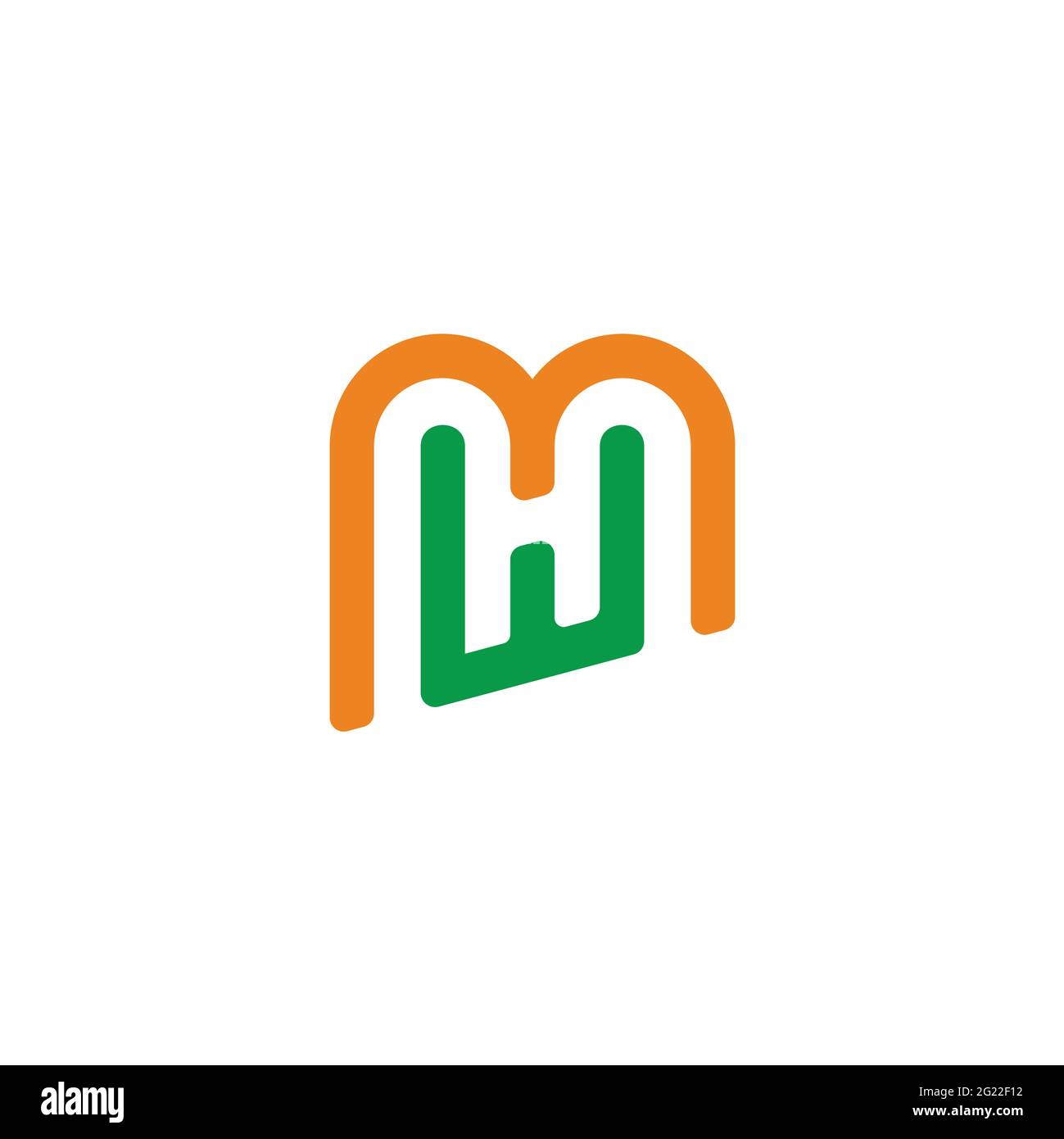 letter mw simple geometric colorful line logo vector Stock Vector Image ...