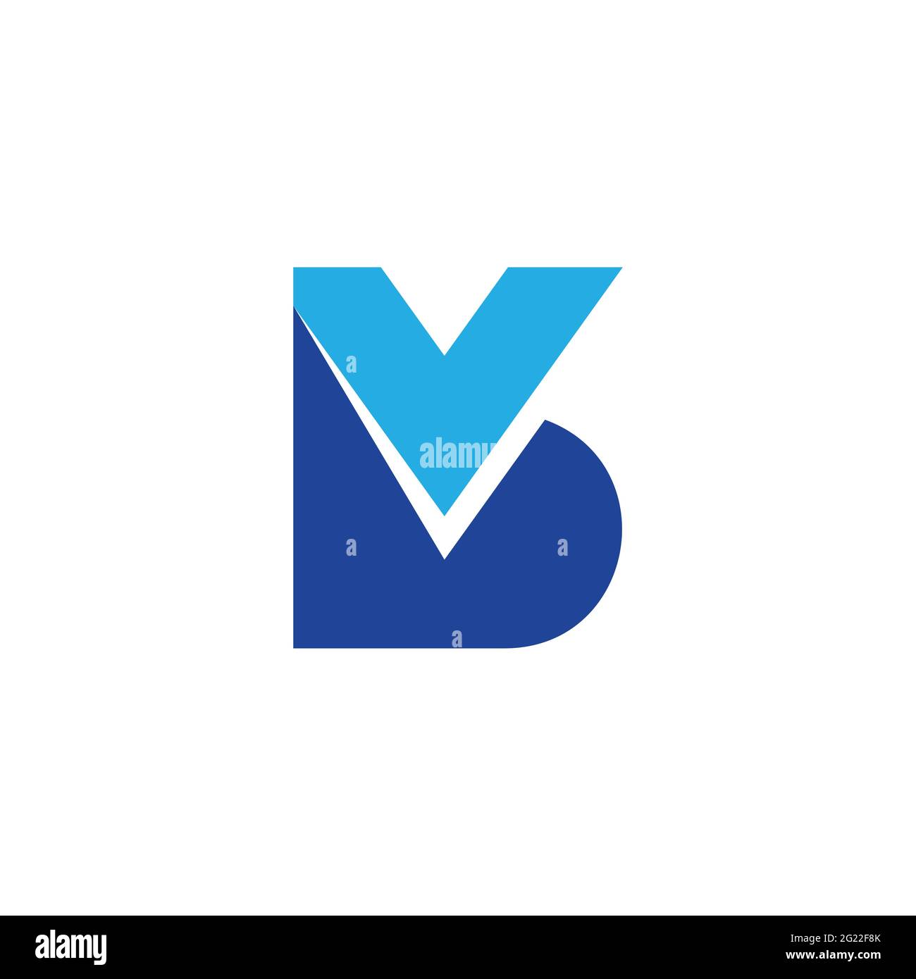 letter vb simple geometric colorful logo vector Stock Vector Image ...