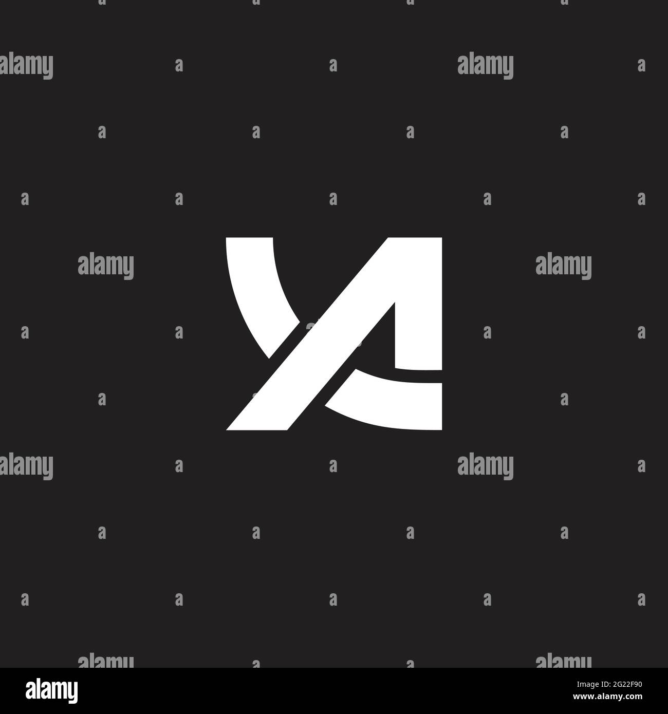 letter ya geometric linked line logo vector Stock Vector Image & Art ...