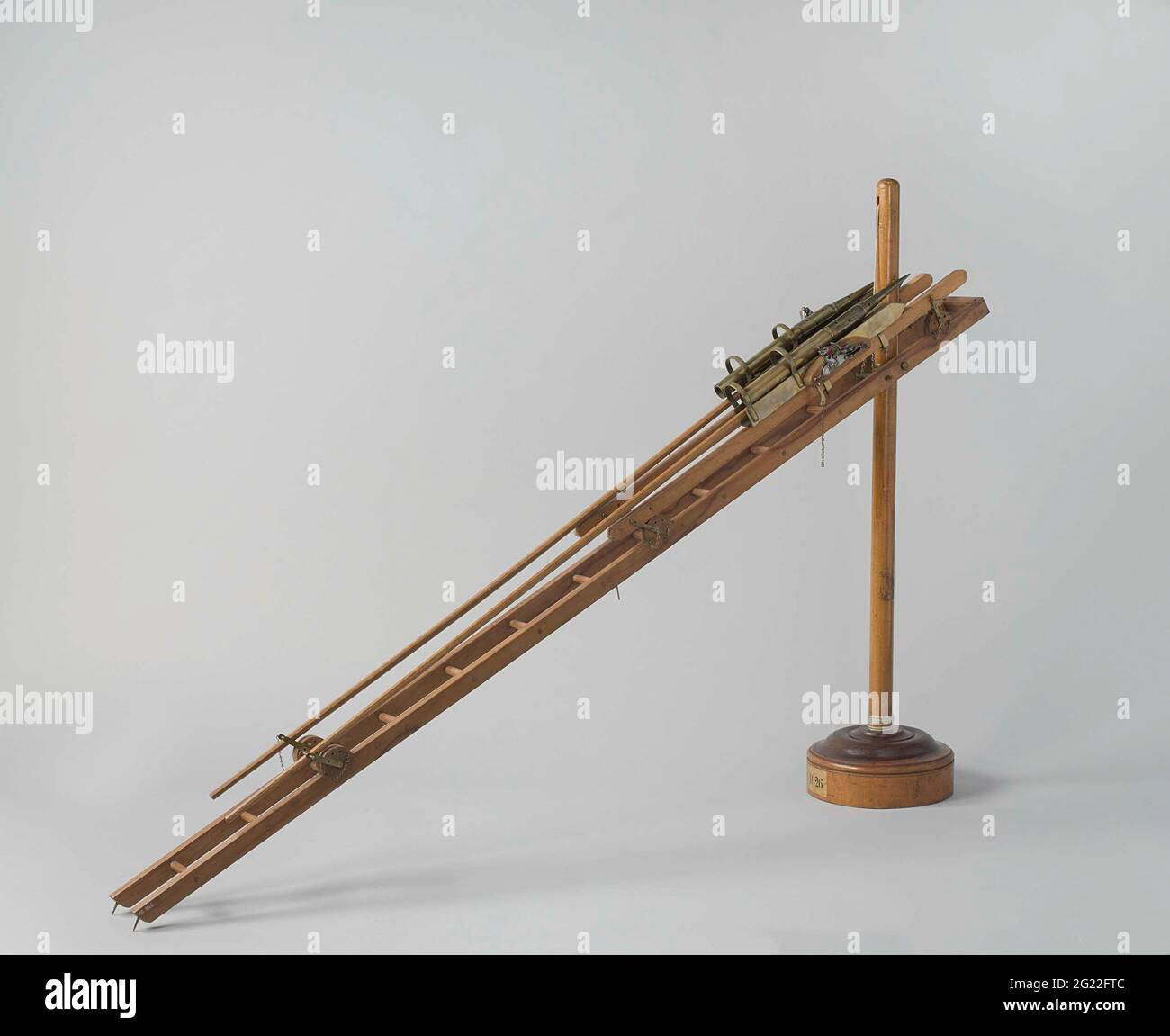 Model or Two Congreve Rockets with Launching Gear. Model of two fire ...