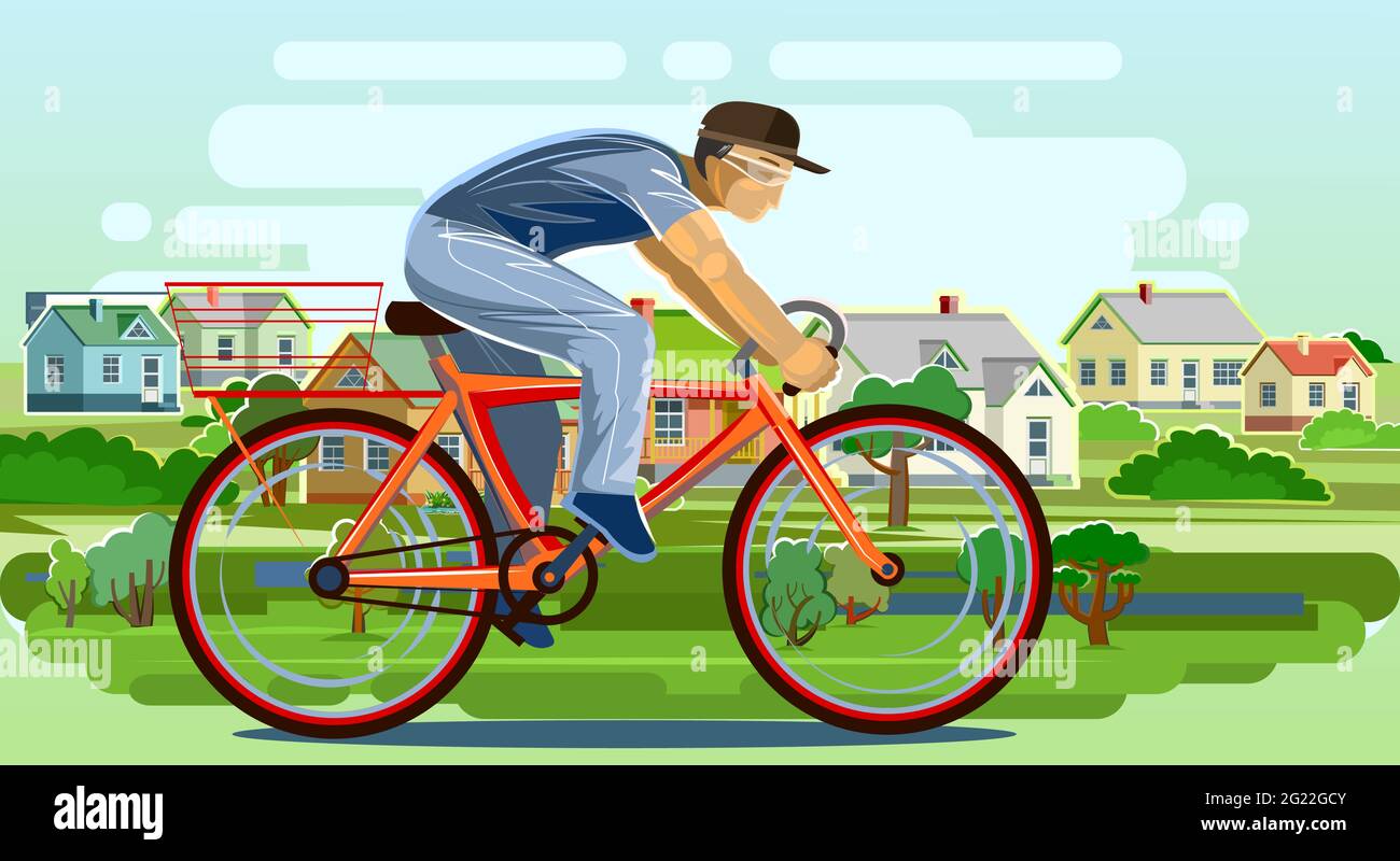 Old biker cartoon hi-res stock photography and images - Alamy
