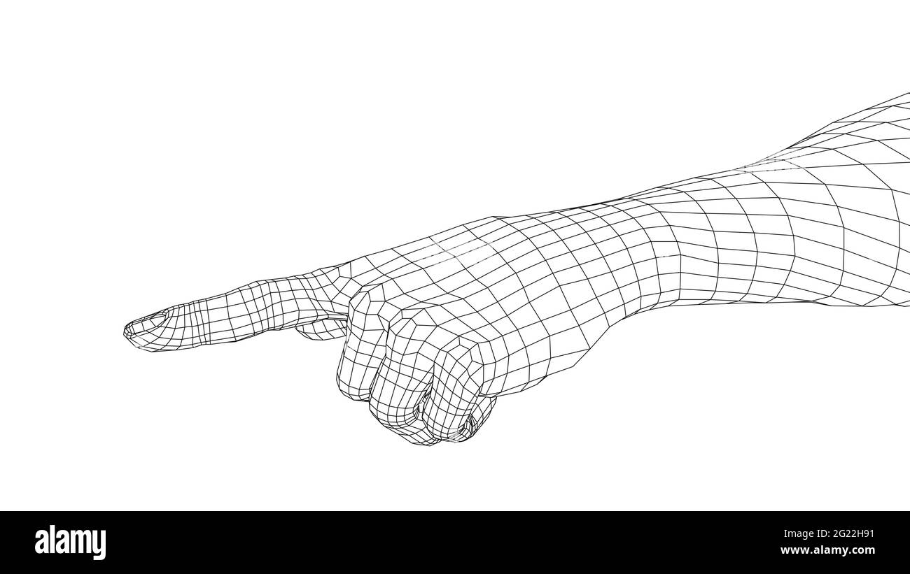 Human hand point with finger. Vector Stock Vector Image & Art - Alamy