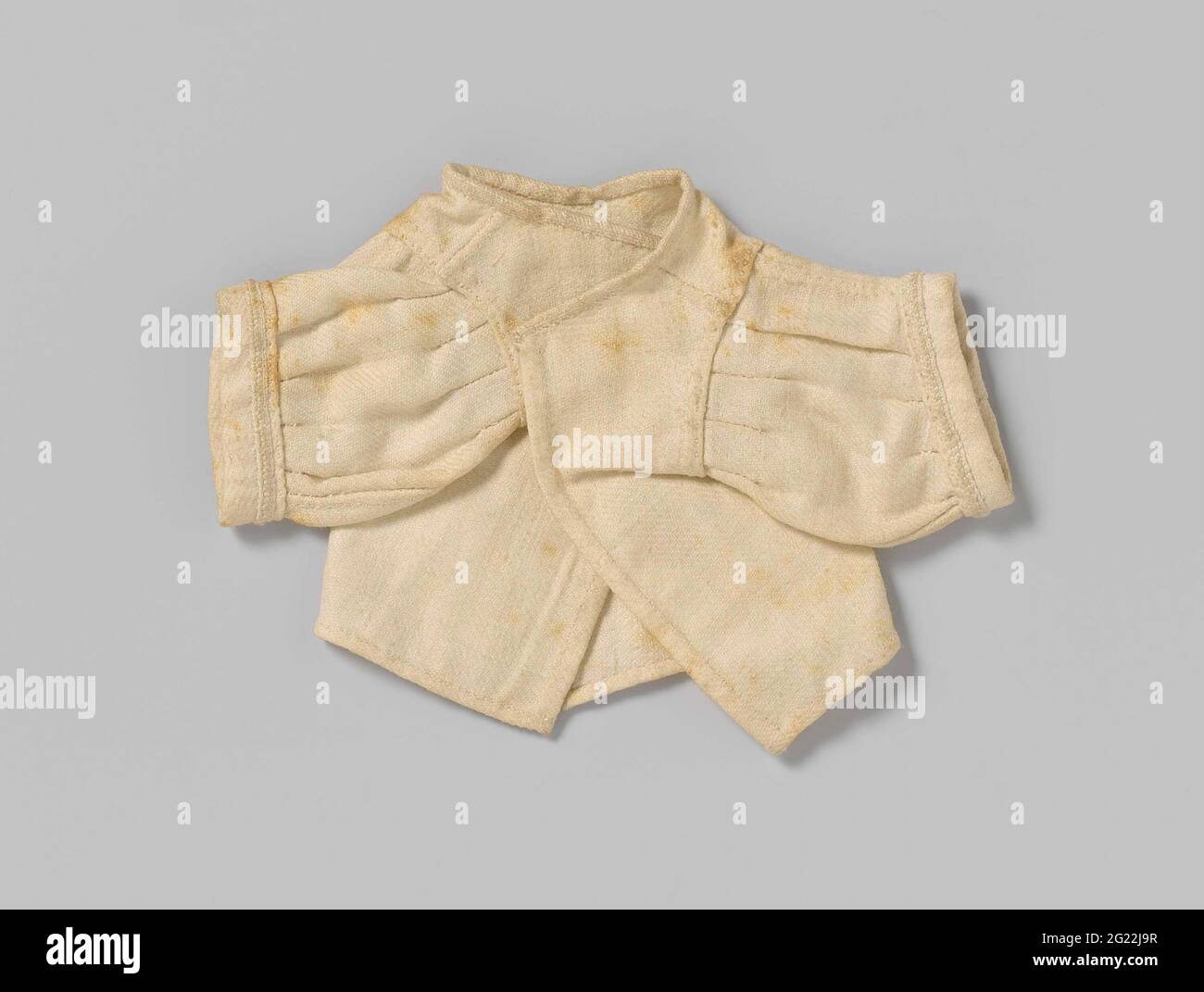 Borstrok from messed linen with two short sleeves with stitched folds ...