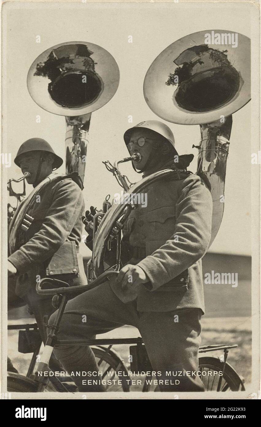 Military music corps on the bike; Dutch wheel drivers music corps the ...