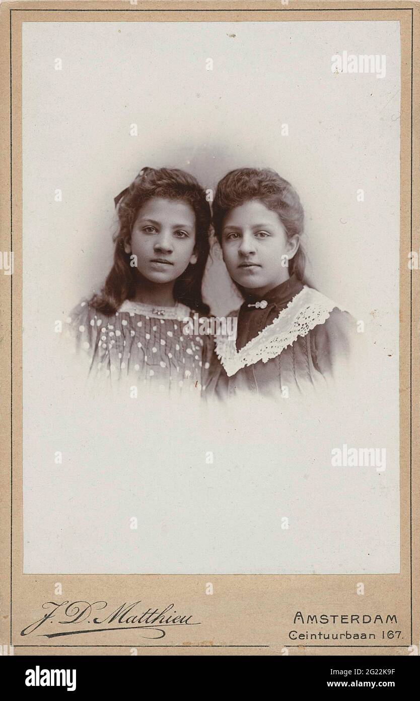 Studio portrait of two girls Stock Photo - Alamy