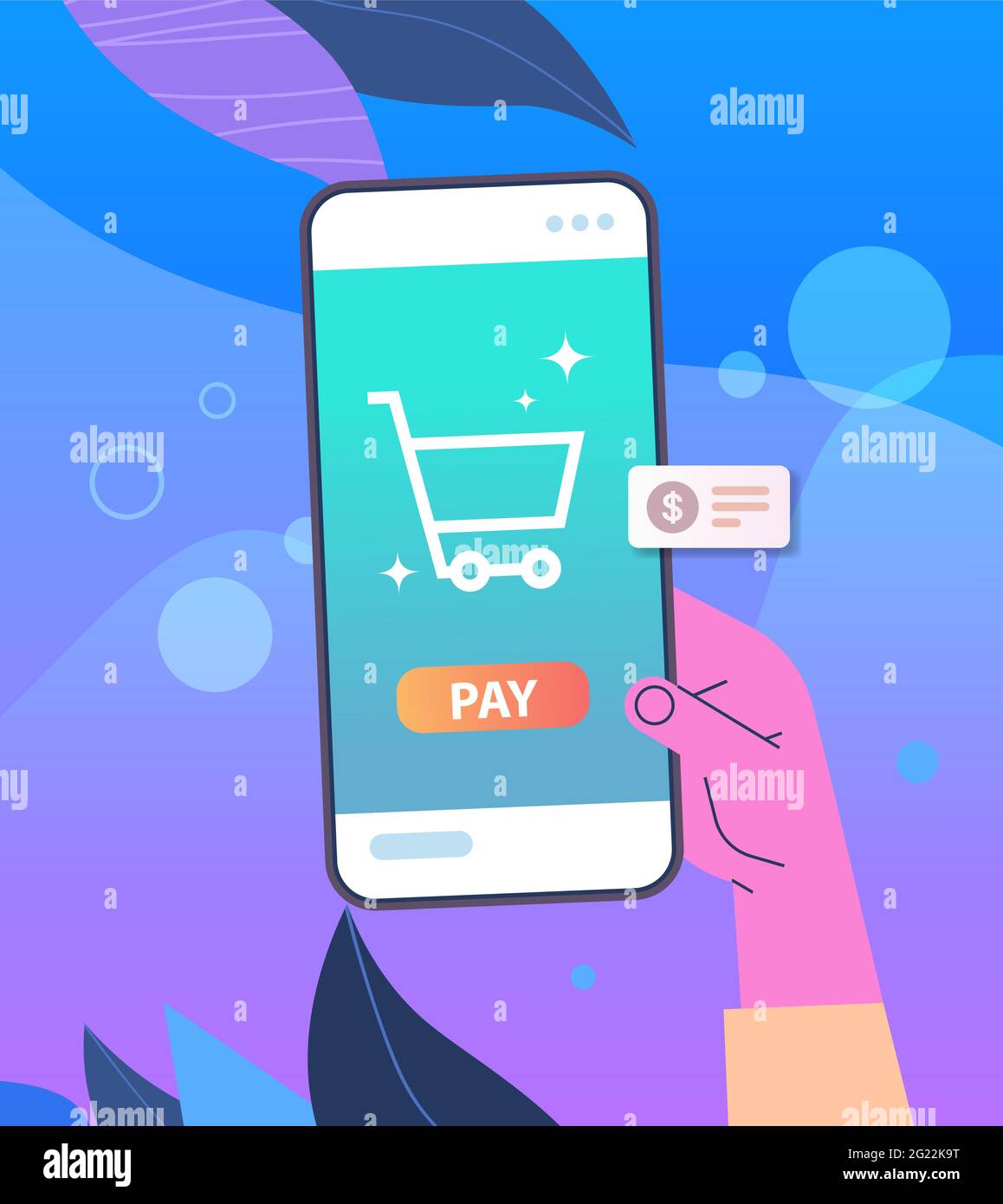 Using shopping cart trolley Stock Vector Images - Alamy