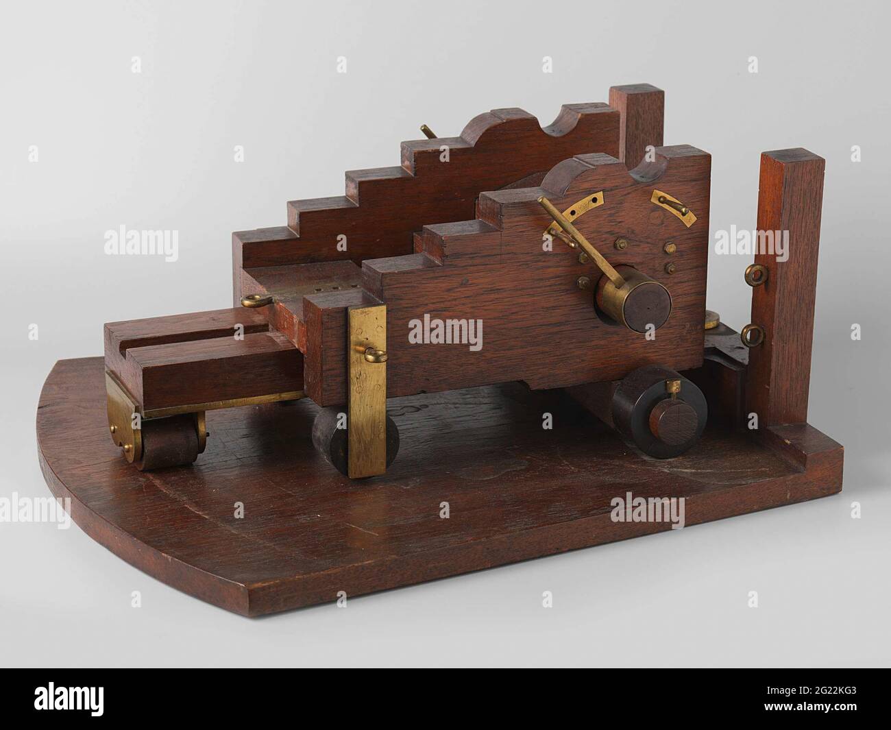 Model of a Carriage for a 68-pounder Gun. Model of an affit on a base ...