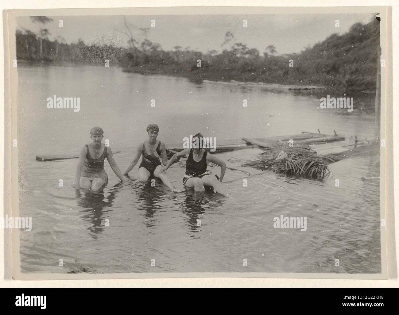 Three women bathing in the river Stock Photo - Alamy