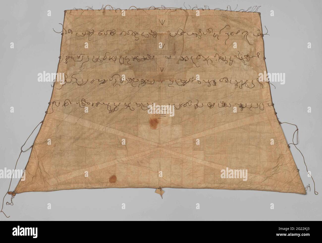 Model of a Fore topsail. Model of a former sail from eighteen sailing ...