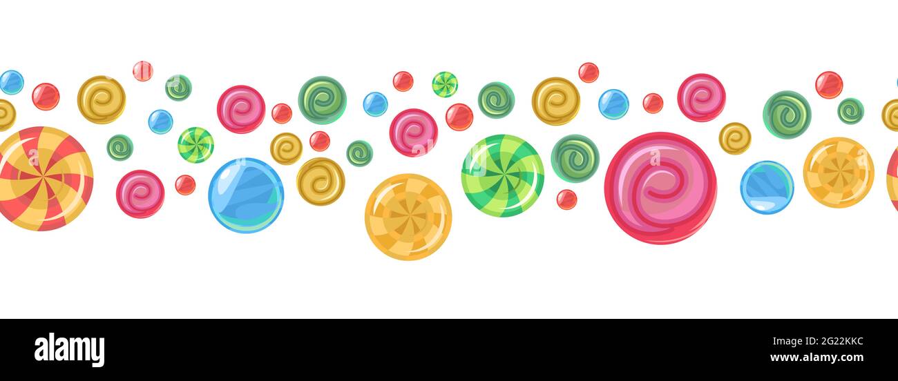 Sweets and scattered. Seamless. Assorted dessert interspersed. Candy ...